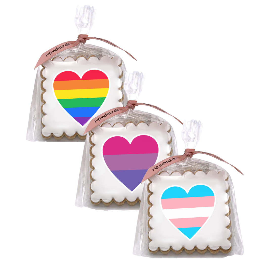 Individually Packaged LGBTQ+ Pride Flag Cookies – My Baker