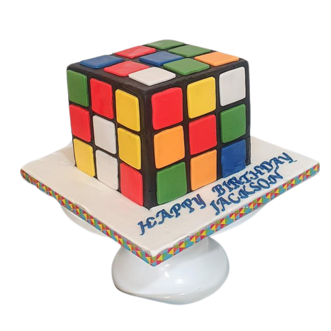 Rubix Cube Inspired Cake - Children's Birthday Cake Delivery – My Baker