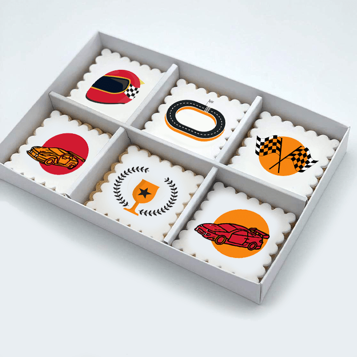 Racing Car Cookies | 6 Vanilla Bean Cookies | My Baker