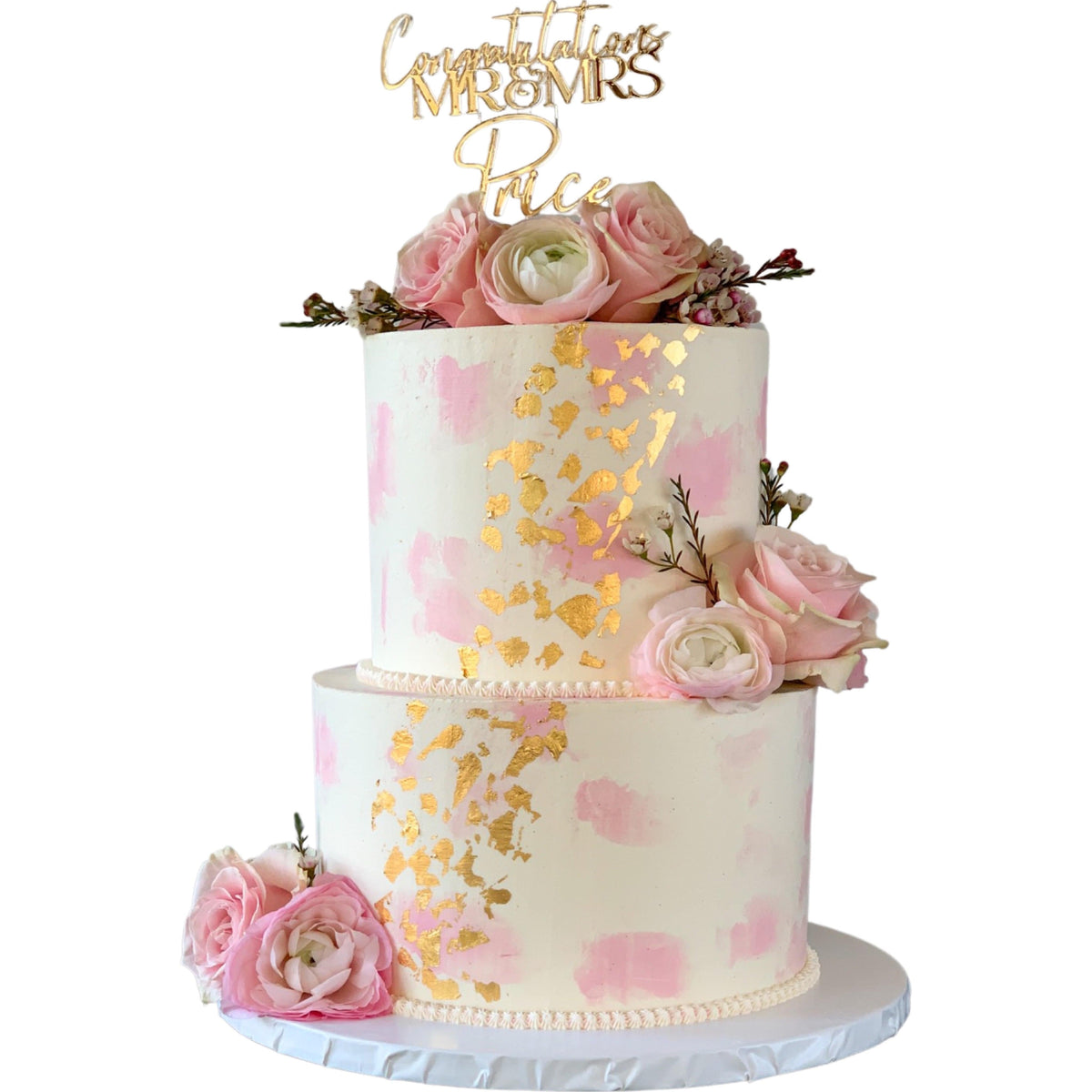 Watercolour to Canvas Wedding Cake – My Baker